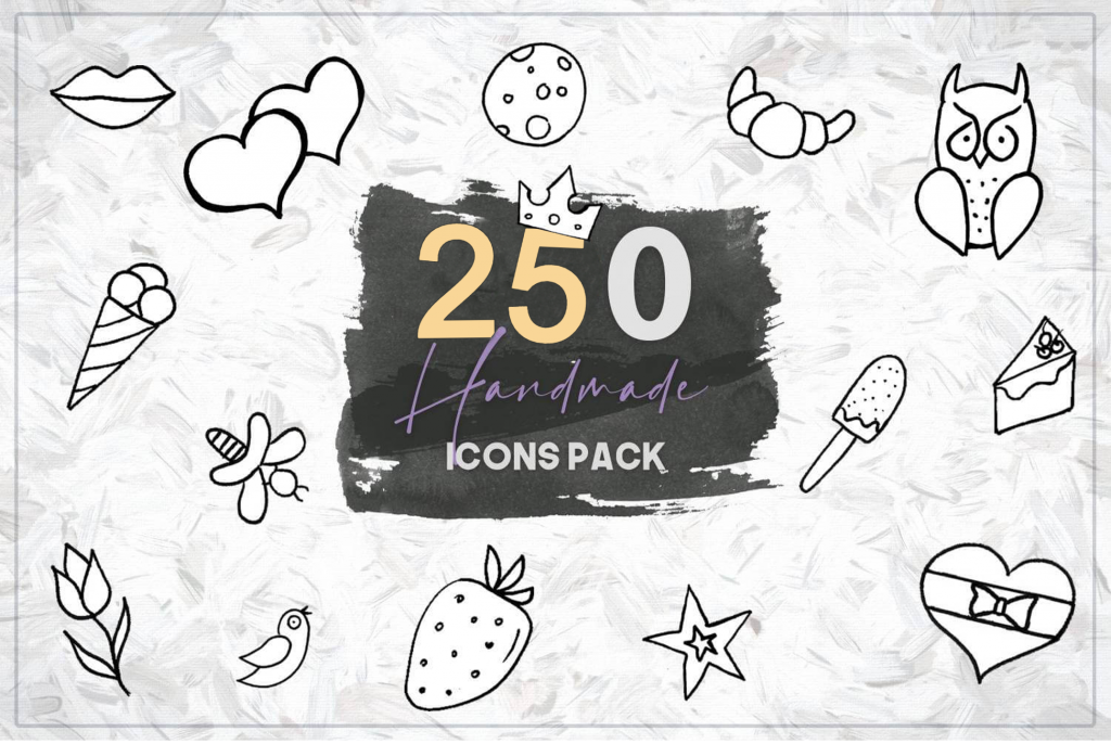 250 Handmade Icons Pack (100% discount) | SharewareOnSale