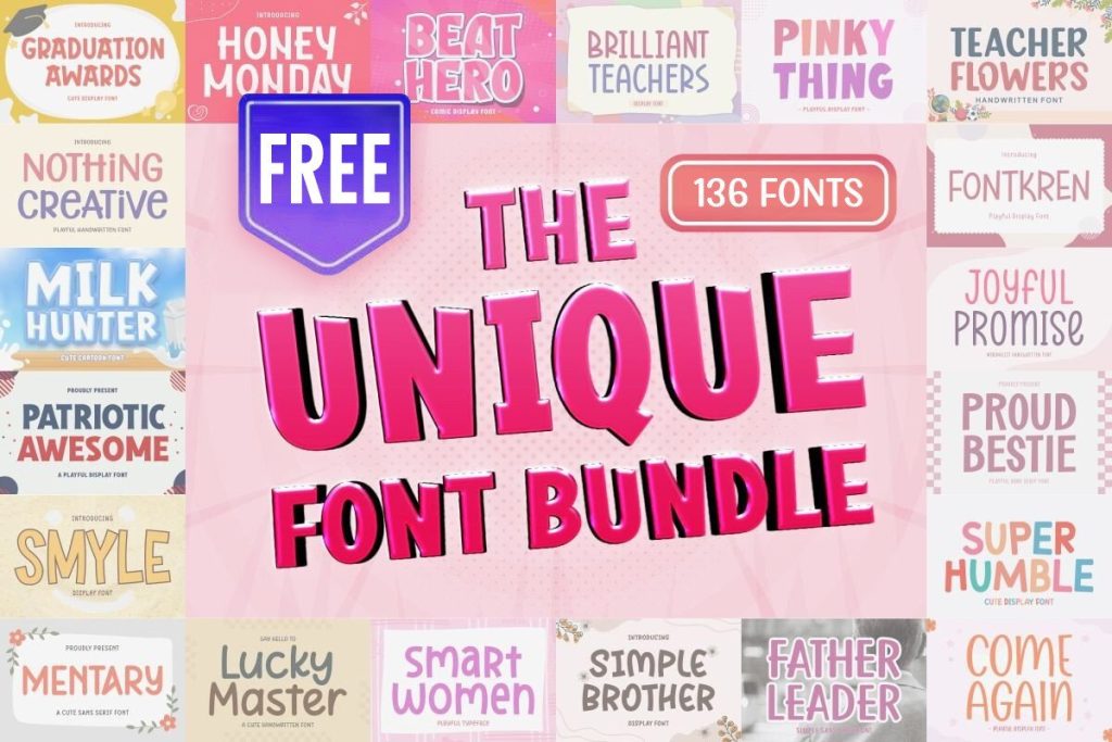 Unique Font Bundle (100% discount) | SharewareOnSale